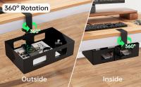 China Organize Your Workstation with Cable Management Tray and Under Desk Swivel Organizer for sale