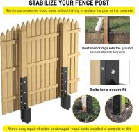 China Fence Post Anchor Ground Spike for Repairing Broken Wooden Fence Post Repair for sale