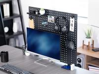 China Flexible Metal Pegboard Desk Accessories for Office Gaming Home Magnetic Privacy Panel for sale