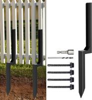 China Carbon Steel Fence Post Repair Kit Stakes Anchor Ground Spike for Tilted/Broken Posts for sale