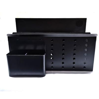 China Functional Design Double-Deck Hanging Desk Laptop Organizer with Magnetic Pen Holder for sale