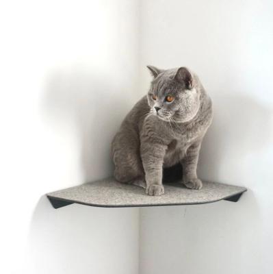 China Steel Wall Cat Climbing Shelf with Copper Perches and Scratching Post Heavy Duty Bracket for sale