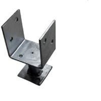 China Square Shape 4x4 Galvanized Post Support Bracket in Silver for Square Posts for sale