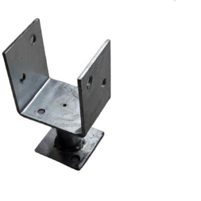 China Square Shape 4x4 Galvanized Post Support Bracket in Silver for Square Posts for sale