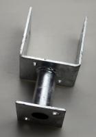 China Square Shape 4x4 Galvanized Post Support Bracket in Silver for Square Posts for sale