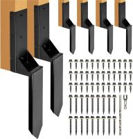 China Powder Coated Carbon Steel Fence Post Anchor for Repairing Tilted/Broken Wood Posts for sale
