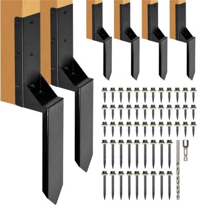 China Powder Coated Carbon Steel Fence Post Anchor for Repairing Tilted/Broken Wood Posts for sale