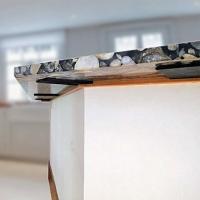China Customized Home Kitchen Marble Countertop Support with Heavy Duty Single-side Bracket for sale