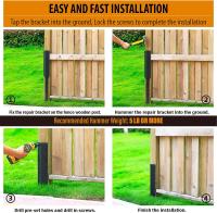China Heavy Duty Angle Steel Fence Post Repair kit Repairs Leaning Wooden Fences and Provides Strong Support for sale