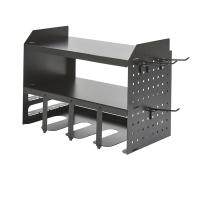 China Wall Mount Power Tool Organizer with Heavy Duty Metal Tool Shelf and 2 Side Peg boards for sale