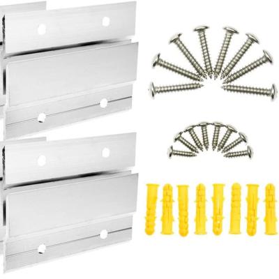 China Standard 2mm Thickness Home French Cleats Picture Hook Hardware Kit Mounting Aluminum Z Pole Clamp for sale