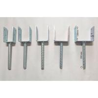 China Sturdy U Type Galvanised Heavy Duty Fence Post Supports Anchors with Triangle Bracket for sale