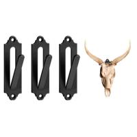 China European Style Indoor Outdoor Skull Hanger Wall Mount Bracket with Black Deer Hanger for sale