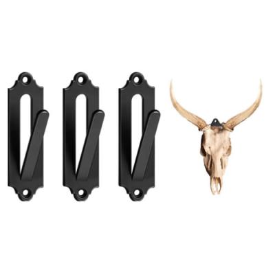 China European Style Indoor Outdoor Skull Hanger Wall Mount Bracket with Black Deer Hanger for sale
