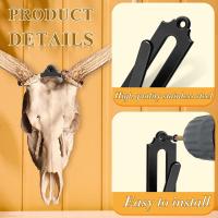 China European Style Indoor Outdoor Skull Hanger Wall Mount Bracket with Black Deer Hanger for sale