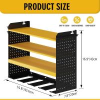 China Pegboard Power Tool Organzier Wall Mount Garage Utility Shelf for Cordless Tool Storage for sale