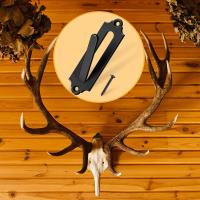 China European Style Indoor Outdoor Skull Hanger Wall Mount Bracket with Black Deer Hanger for sale