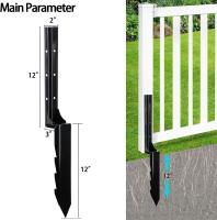 China Pressure Treated Wood Fence Post Repair Kit with Heavy Duty Metal Support Bracket for sale