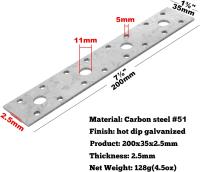 China Galvanized Metal Fixing Bracket for Wood Repair Single-side Bracket 2-2.5mm Thickness for sale
