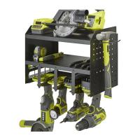 China Double Tier Garage Drill Holder Wall Mount for Organizing Power Tools and Screwdrivers for sale