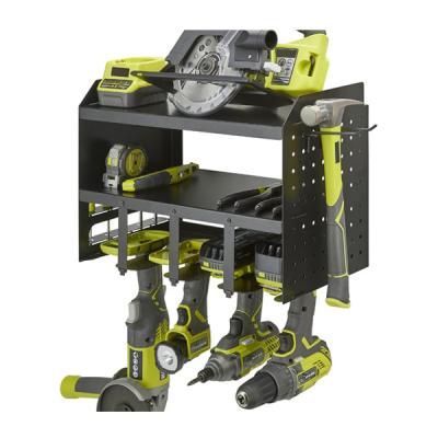 China Double Tier Garage Drill Holder Wall Mount for Organizing Power Tools and Screwdrivers for sale