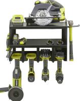 China Double Tier Garage Drill Holder Wall Mount for Organizing Power Tools and Screwdrivers for sale