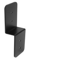 China Durable Black Steel Z Brackets for Wood Beams Heavy Duty Dual Angle Fixed Brackets for sale
