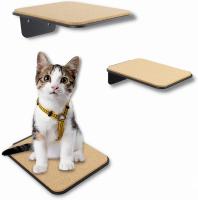 China Black Powder Coated Indoor Cat Wall Perch Furniture 20x20cm Steel Cat Ladder Stairs for sale