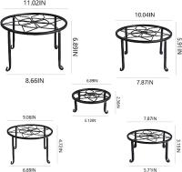 China Black Metal Plant Stand for Flower Pot Heavy Duty Potted Holder for Indoor and Outdoor for sale