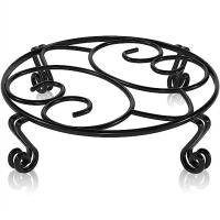 China Black Metal Plant Stand for Flower Pot Heavy Duty Potted Holder for Indoor and Outdoor for sale