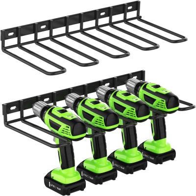China Wall Mount Power Tool Storage Organizer Heavy Duty Drill Holder Behind Doors/On Walls for sale