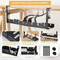 China OEM ODM Steel Desktop Cable Management Tray for Desk Sturdy Under Desk Wire Organizer for sale