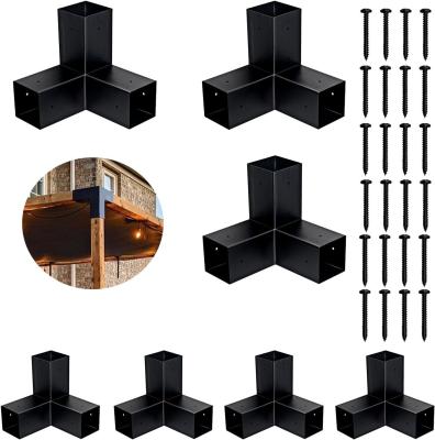 China Upgrade Your Pergola Game with 3-Way Right Angle Corner Extension Bracket 6*6 Arbours for sale