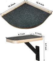 China 3mm Thickness Black Powder Coated Corner Steps Wall Mount Cat Bed for Multi-Cat Homes for sale