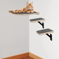 China 3mm Thickness Black Powder Coated Corner Steps Wall Mount Cat Bed for Multi-Cat Homes for sale