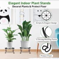 China Advantageous Round Garden Container Plant Rack Carbon Steel Potted Plant Shelf for Home Corner for sale