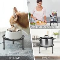 China Advantageous Round Garden Container Plant Rack Carbon Steel Potted Plant Shelf for Home Corner for sale