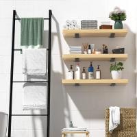 China Heavy Duty Industrial Iron Rustic Farmhouse Wall Hanging Bracket with Powder Coating for sale