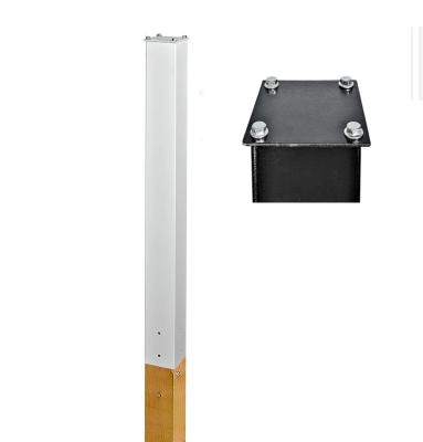 China Sturdy In-Ground Mail Post Bracket for Black Concrete Roadside Mailbox Pole Top Mount for sale