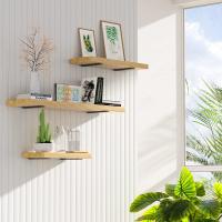 China Hardware Floating Shelf Bracket 6 Inch Hidden Invisible Black Metal L Brackets for Shelves for sale