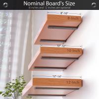China Hardware Floating Shelf Bracket 6 Inch Hidden Invisible Black Metal L Brackets for Shelves for sale
