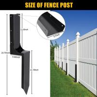 China Customized Heavy Duty Steel Fence Post Repair Stakes Custom Dimensions and Powder Coating for sale