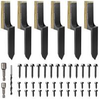 China Fix Tilted or Broken Wood Fence Posts with Heavy Duty Steel Fence Post Stabilizer Kit for sale
