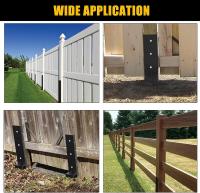 China Fix Tilted or Broken Wood Fence Posts with Heavy Duty Steel Fence Post Stabilizer Kit for sale