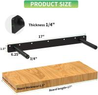 China Sample Heavy Duty Metal Steel Support Rod Wall Mounted Hidden Floating Shelf Brackets for sale