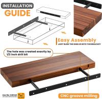 China Sample Heavy Duty Metal Steel Support Rod Wall Mounted Hidden Floating Shelf Brackets for sale