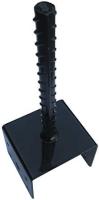 China Brown U Shape Fence Post Holder Ground Spike Post Anchor Metal Black Powder Coated for sale