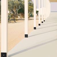 China 1/2mm Thickness U Shape Fence Post Holder for 4 Inches x 4 Inches Concrete Posts for sale