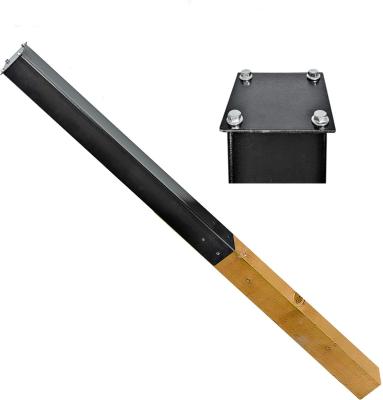 China Customized Heavy Duty Curbside Welded Pole Mailbox Stand Bracket for In-Ground Mounting for sale