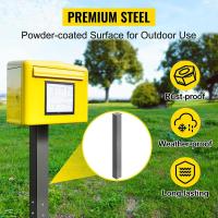 China Customized Heavy Duty Curbside Welded Pole Mailbox Stand Bracket for In-Ground Mounting for sale
